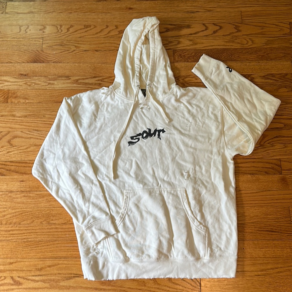 Olivia Rodrigo Sour Official Merchandise Cream Hoodie - Gem